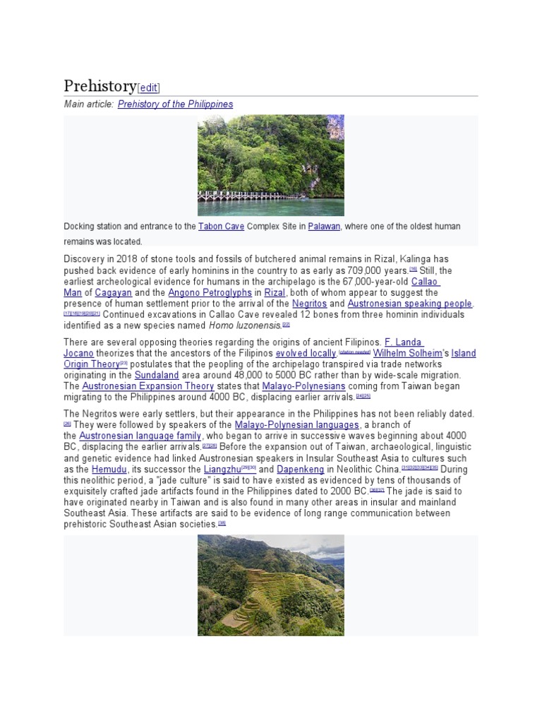 Prehistory: Prehistory of The Philippines | PDF | Southeast Asia | Asia