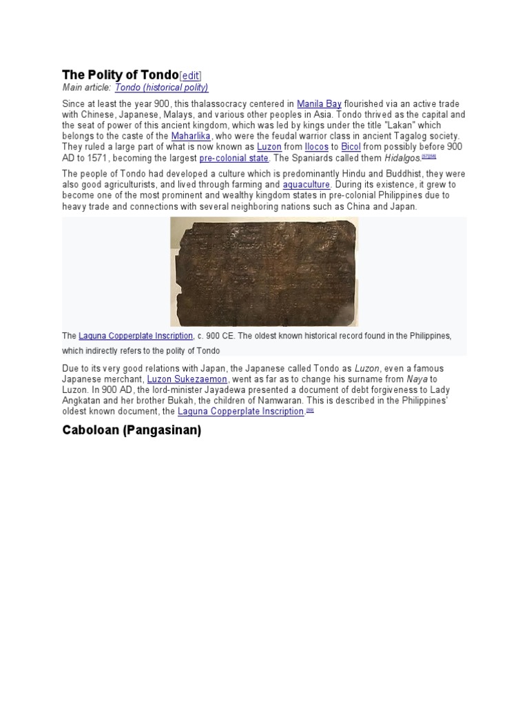 The Ancient Kingdom of Tondo: A Thriving Polity Centered in Manila Bay ...