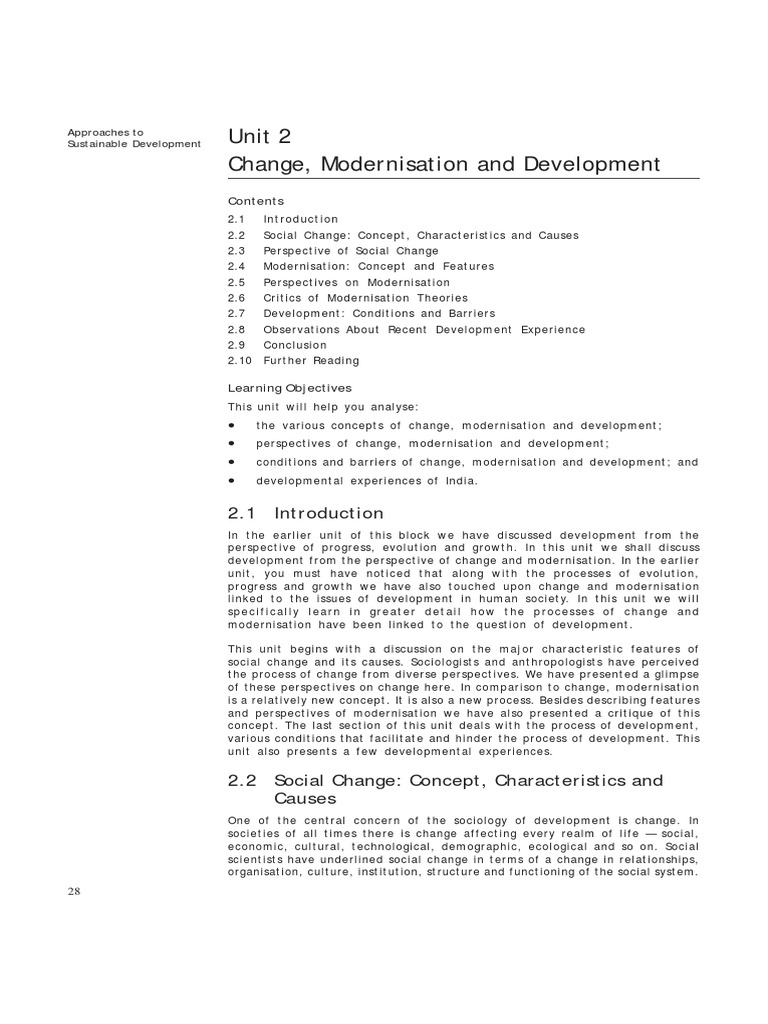 Unit-2 Change Modernisation and Development PDF | PDF | Modernization ...