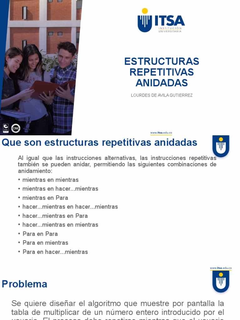 Estructuras Repetitivas Anidadas en Algoritmos | PDF | Informática