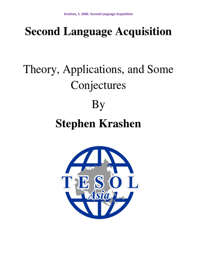 Krashen - Second Language Acquisition | PDF | Second Language | Second ...