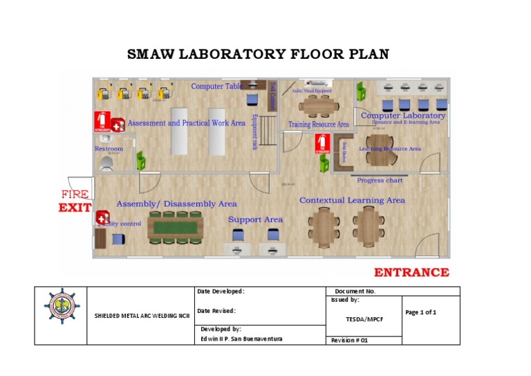 Smaw Laboratory Floor Plan: Shielded Metal Arc Welding Ncii | PDF