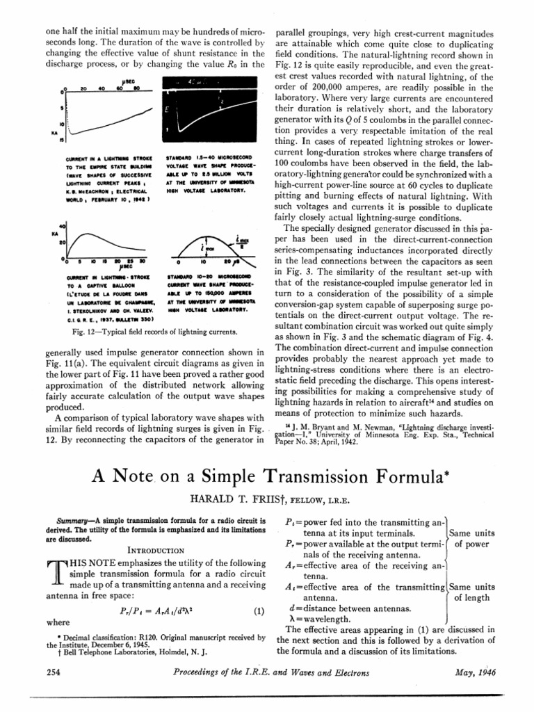 Simple Transmission Formula for Radio | PDF | Antenna (Radio) | Radio ...