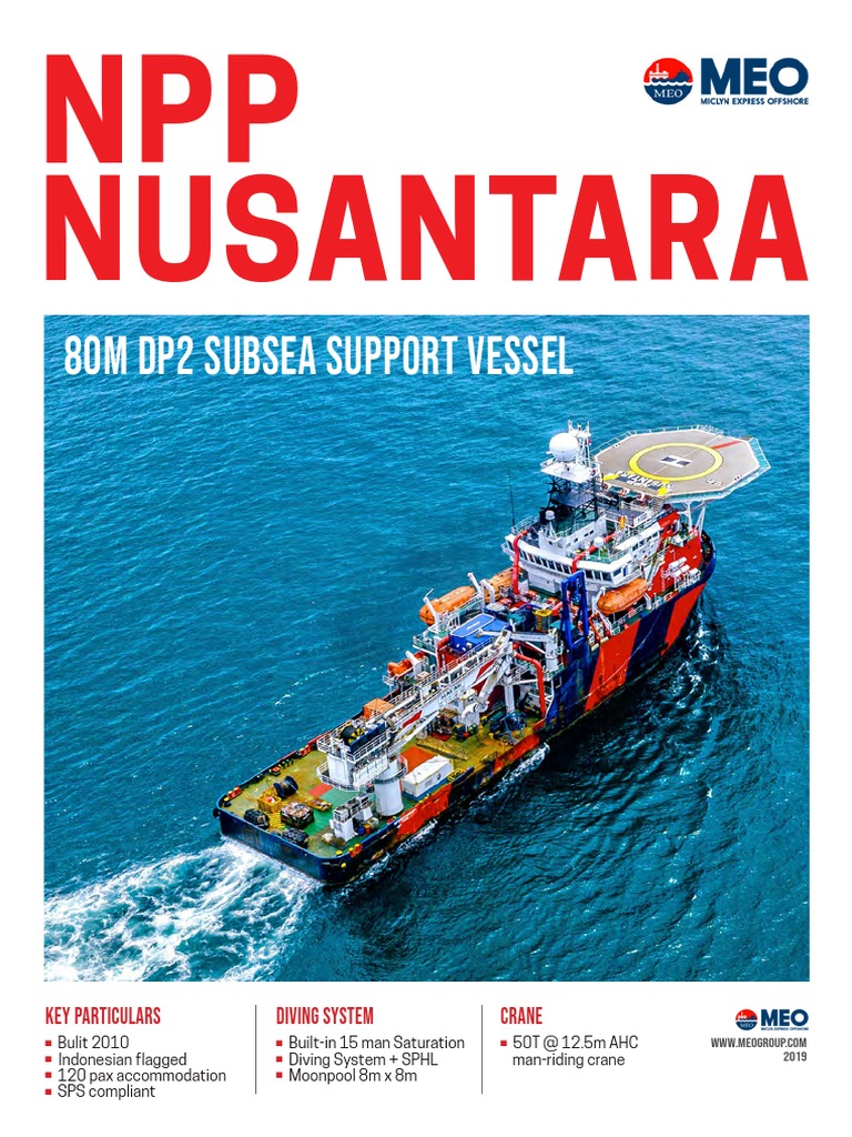 NPP Nusantara DP2 Vessel Specifications | PDF | Underwater Diving ...