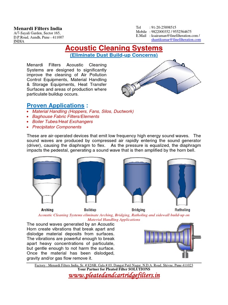 Acoustic Cleaning Systems: WWW - Pleatedandcartridgefilters.in | PDF ...