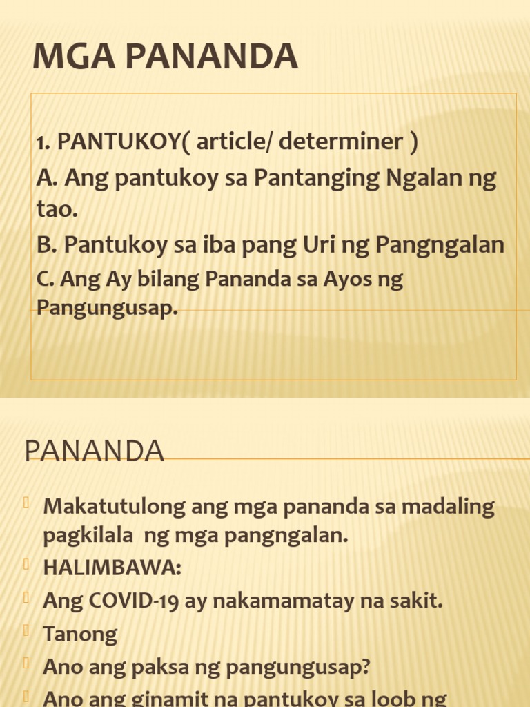 MGA PANANDA Group 5 Jamila Mara Alsad | PDF