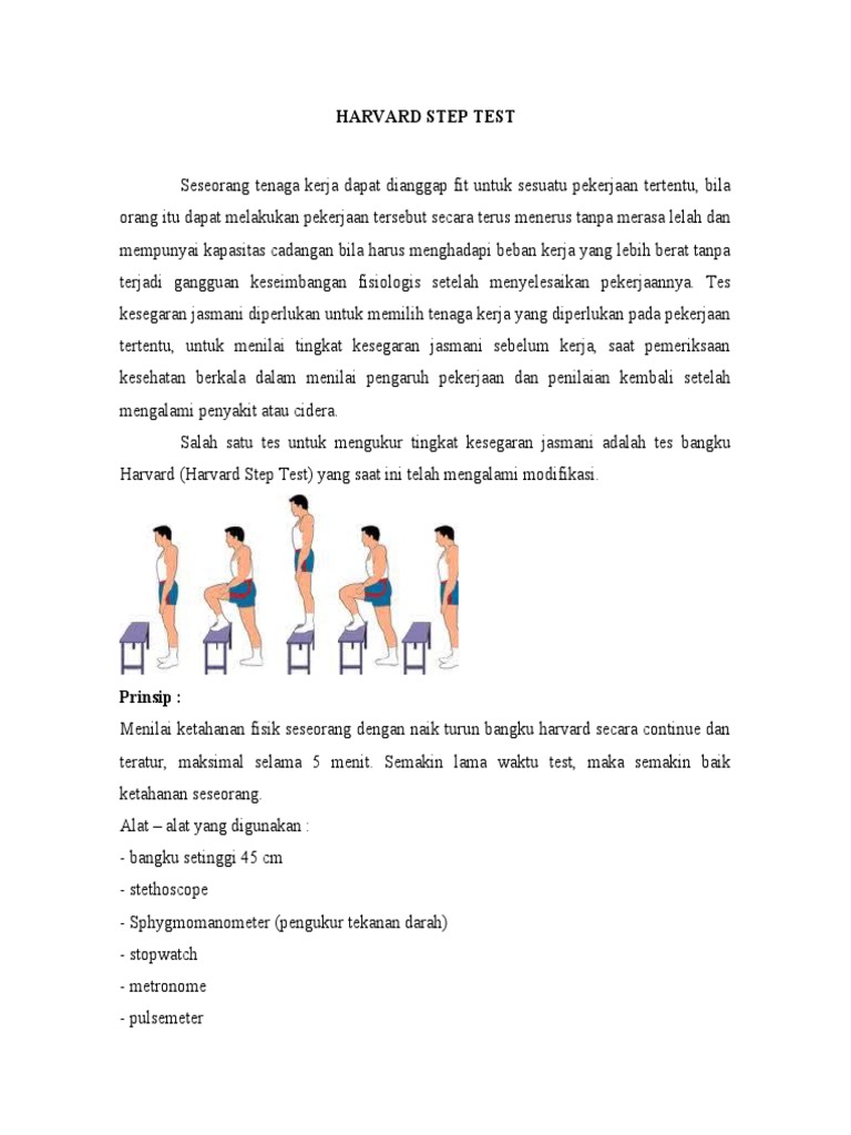 Panduan Pelaksanaan Harvard Step Test | PDF