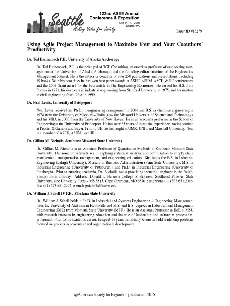 ASEE2015 Agile Paper v15 Final | PDF | Agile Software Development ...