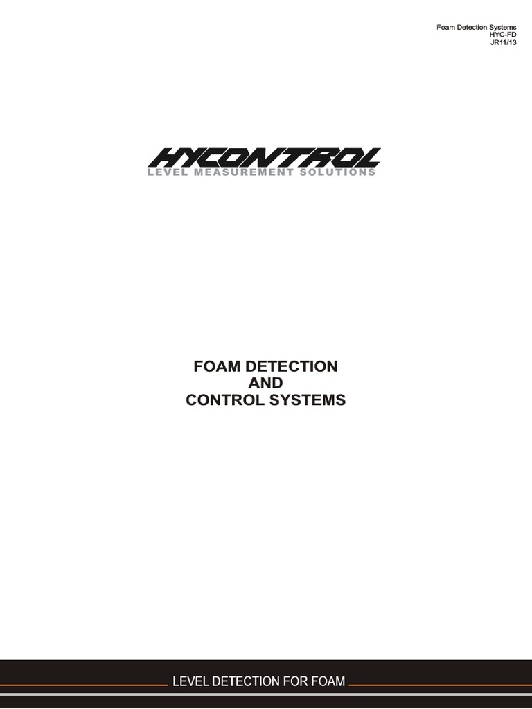 Foam Detection AND Control Systems | PDF | Foam | Sensor