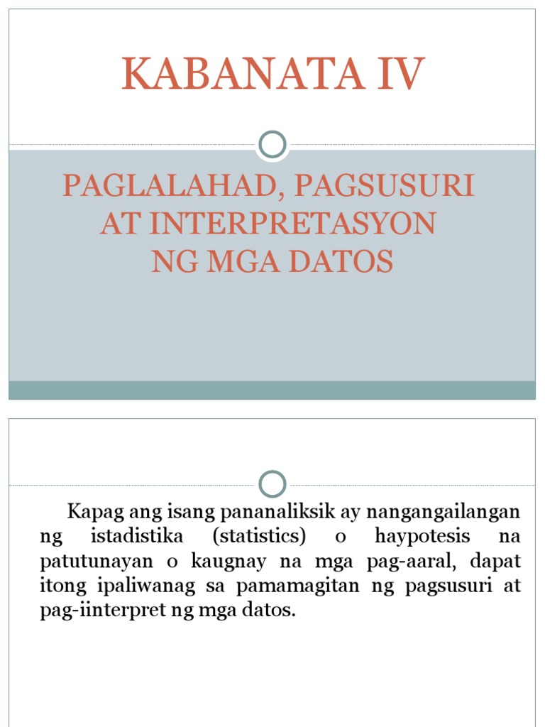 Kabanata 4 Pananaliksik