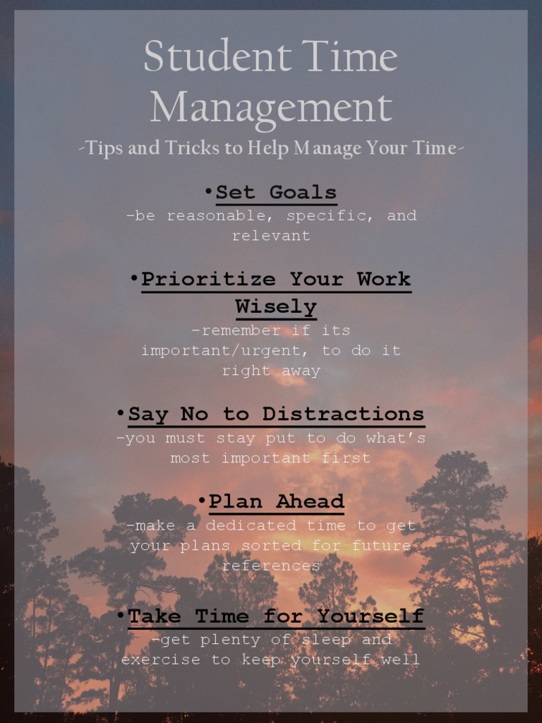 Student Time Management | PDF