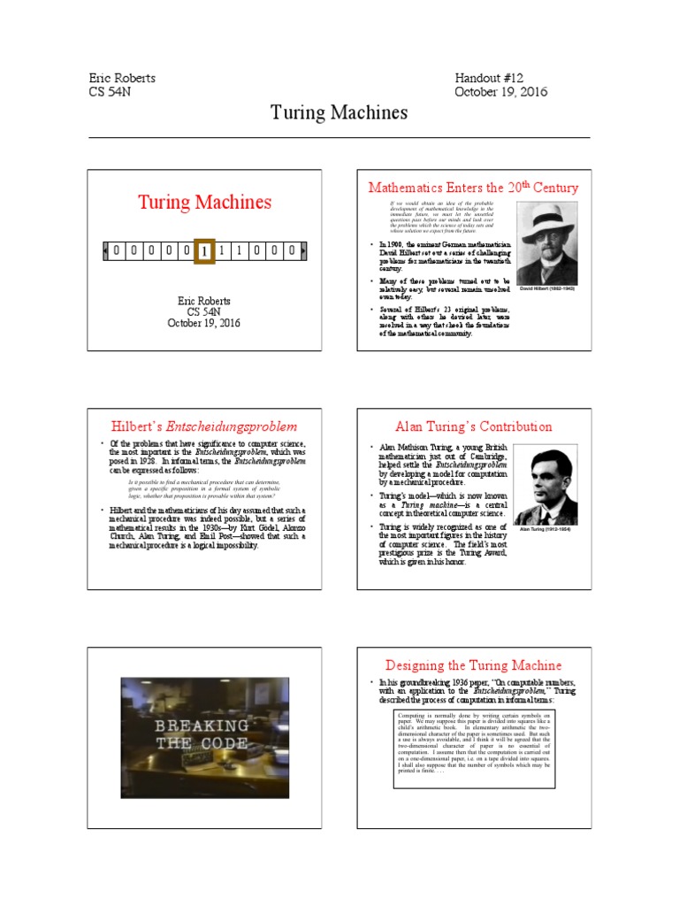 12 TuringMachines | PDF | Teaching Mathematics | Logic