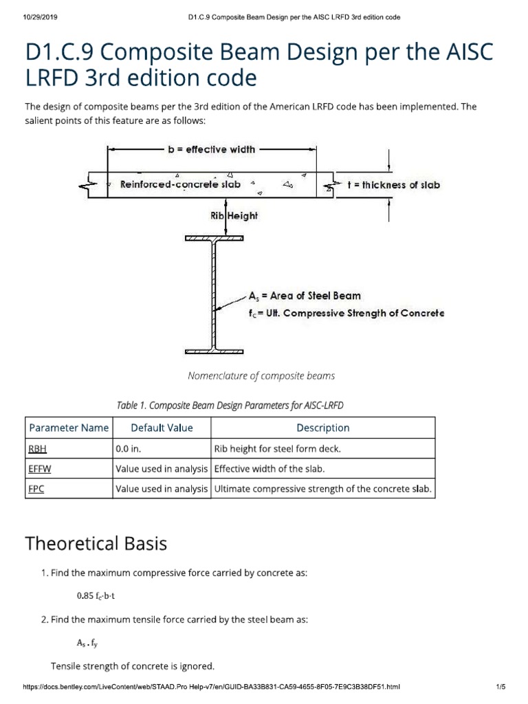 Composite Beam Design Stad Pro | PDF