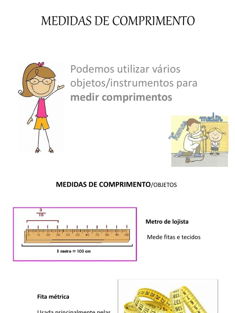 Medidas de comprimento: instrumentos e conversões | PDF | Metro | Distância