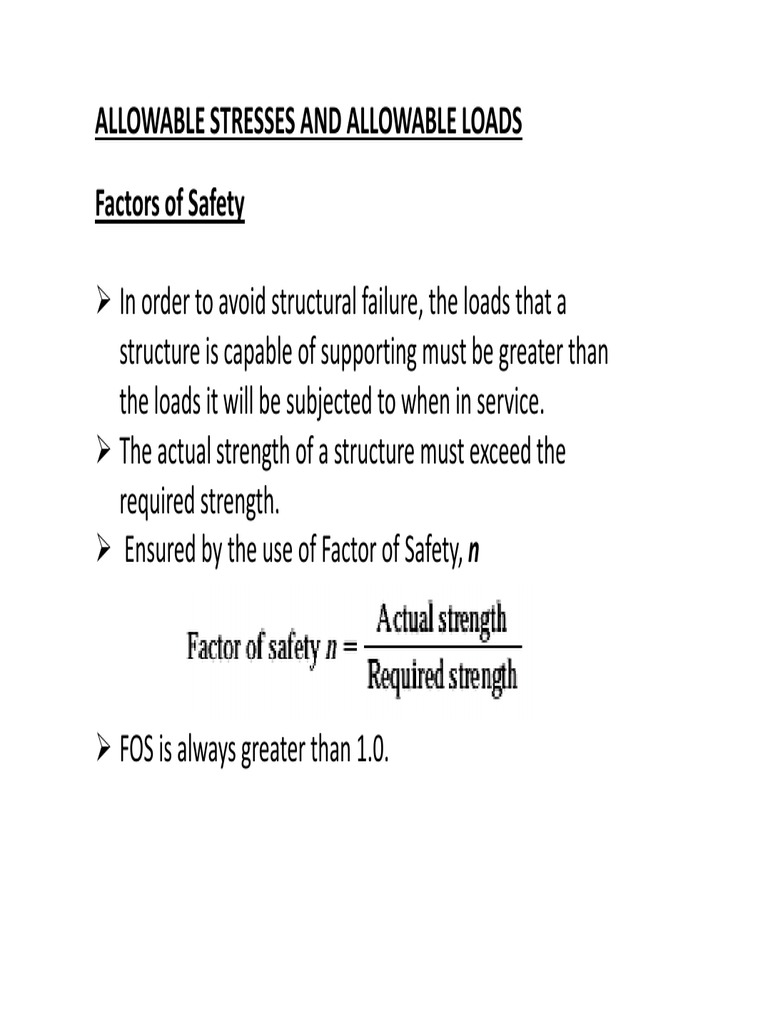 Allowable Stress | PDF | Strength Of Materials | Yield (Engineering)