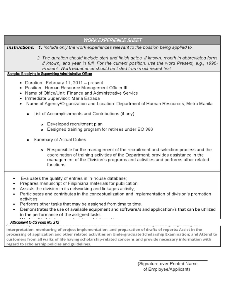 A Comprehensive Summary of Relevant Work Experience | PDF | Computing ...