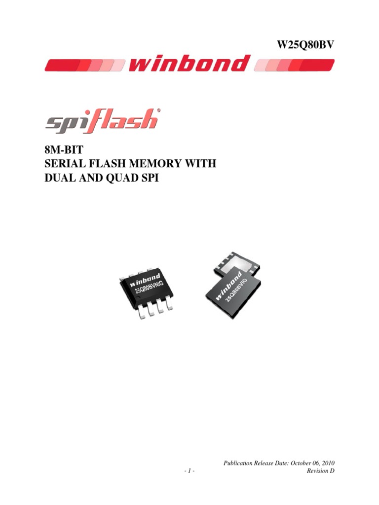 Winbond 25q80bvsig | PDF | Flash Memory | Input/Output