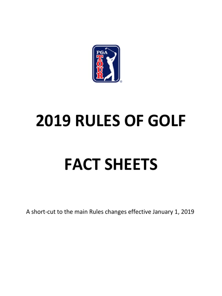 2019 PGA Golf Rules Overview | PDF | Golf Course | Summer Sports