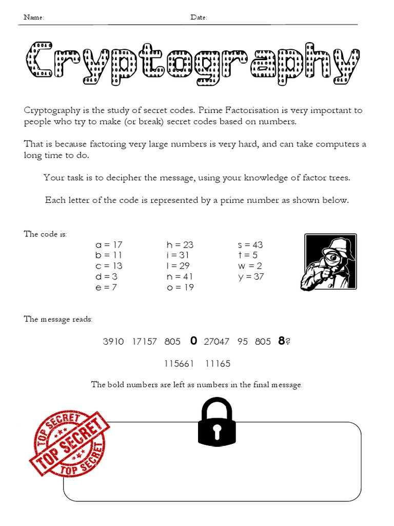 Crack the code and decipher the secret message | PDF