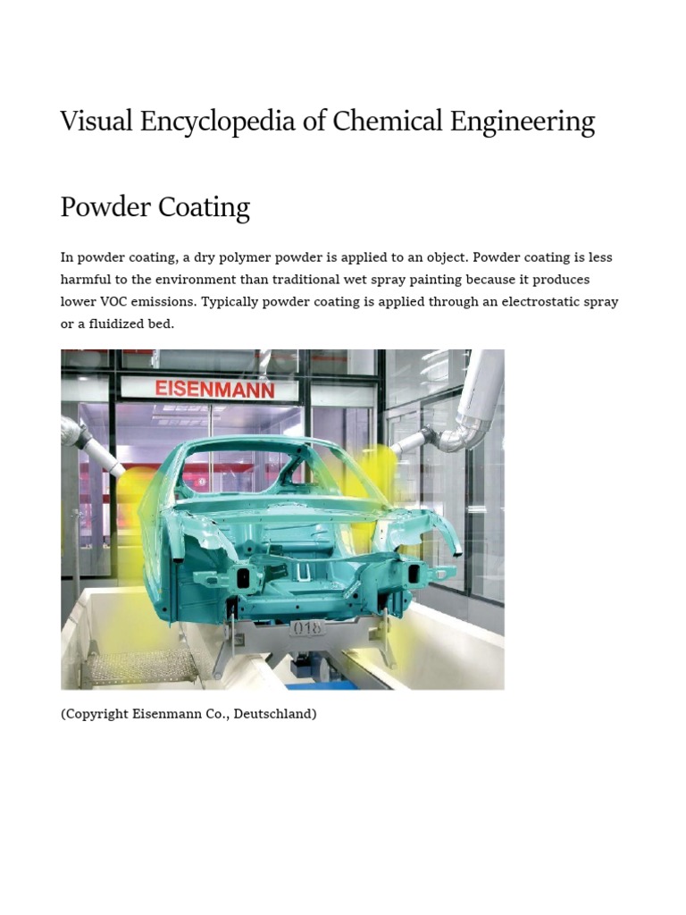 Visual Encyclopedia of Chemical Engineering Powder Coating | PDF ...