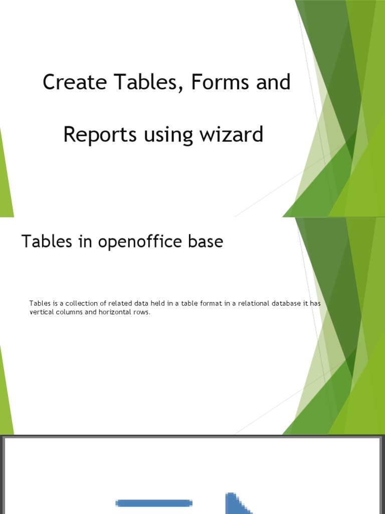 Create Tables, Forms & Reports in Base | PDF | Relational Database ...