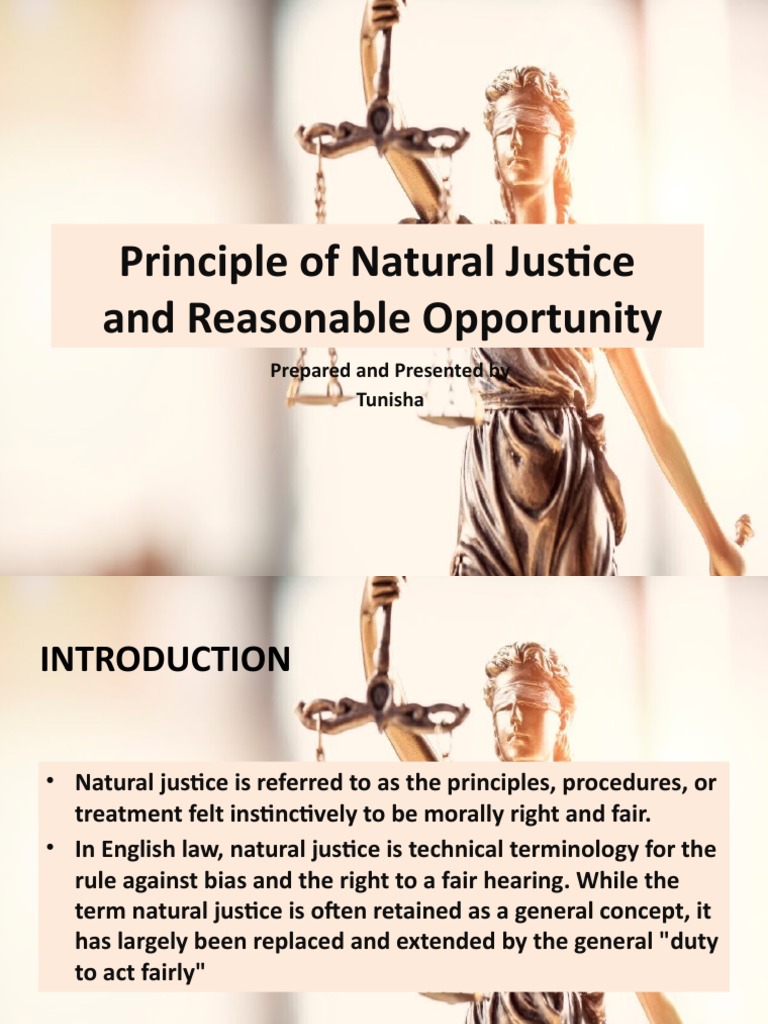 Principle of Natural Justice - Indian Law | PDF | Justice | Crime & Violence