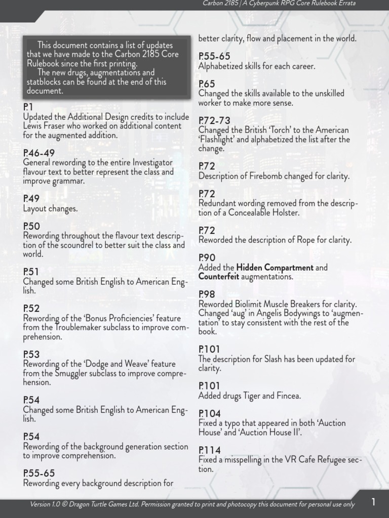 CARBON 2185 - Erratas | PDF | License | Derivative Work