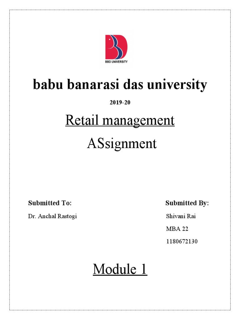 Retail Mgt. Assignment | PDF | Supermarket | Retail