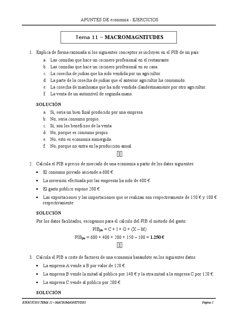 Ejercicios Resueltos Economia 1 Tema 9 | PDF | Valor añadido | Producto ... Ejercicios Resueltos Economia 1 Tema 9 | PDF | Valor añadido | Producto ...