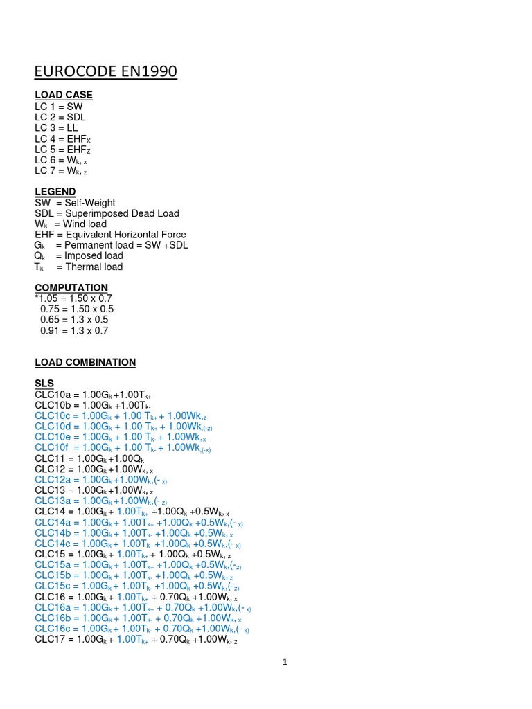 Eurocode En1990: Load Case | PDF