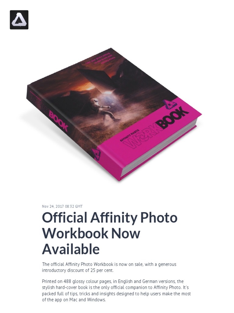 Affinity Photo Workbook Now Available | PDF | Operating System Families ...