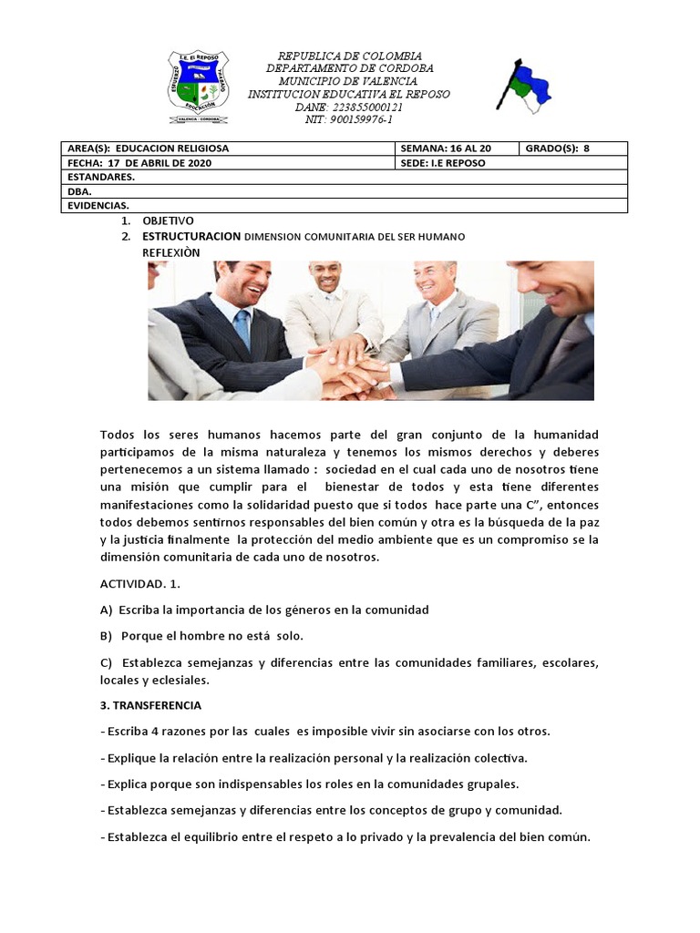 Guia de Religion Grado Octavo | PDF