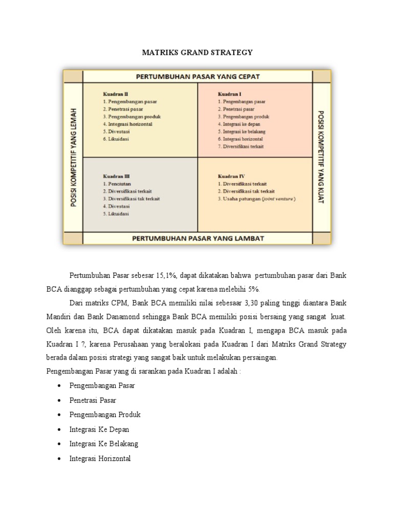Matriks Grand Strategy | PDF
