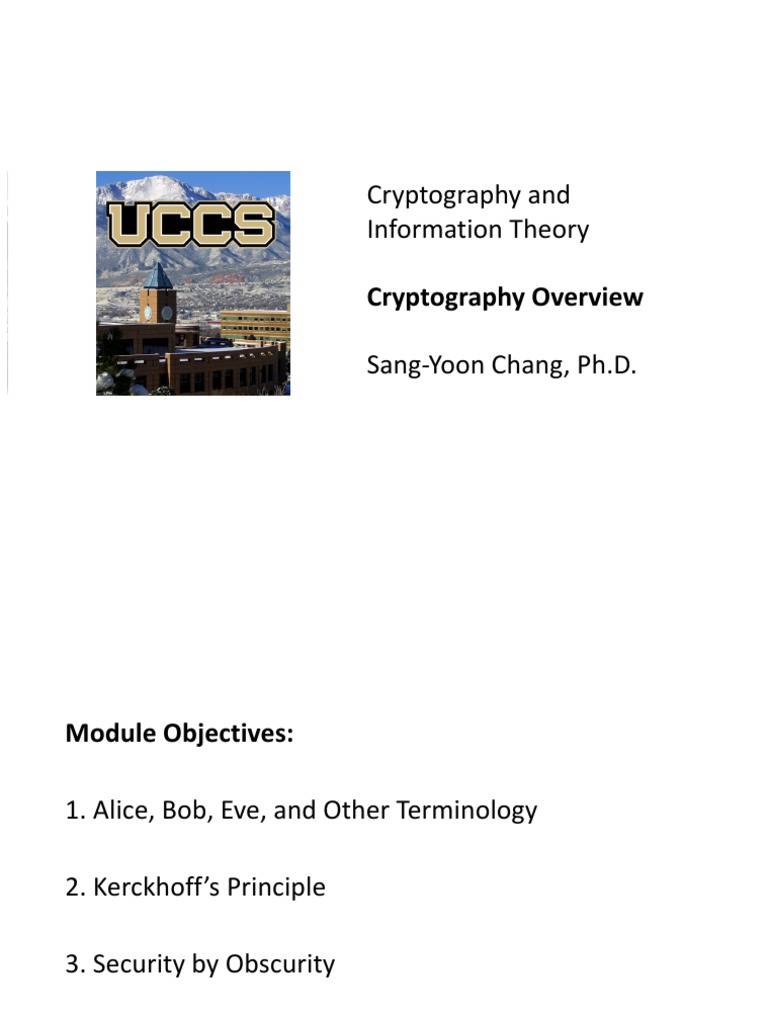 Cryptography Fundamentals: An Introduction to Cryptographic Terminology, Kerckhoff's Principle ...