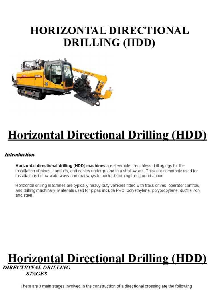Horizontal Directional Drilling (HDD) Mos | PDF | Drilling Rig ...