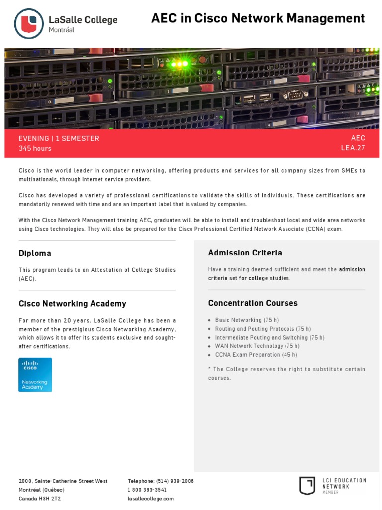 Aec Cisco Courses PdfBrochure en | PDF | Cisco Certifications | Computer Network