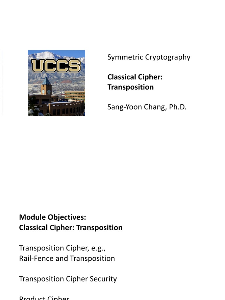 An Overview of Classical Transposition Ciphers and Their Cryptanalysis ...