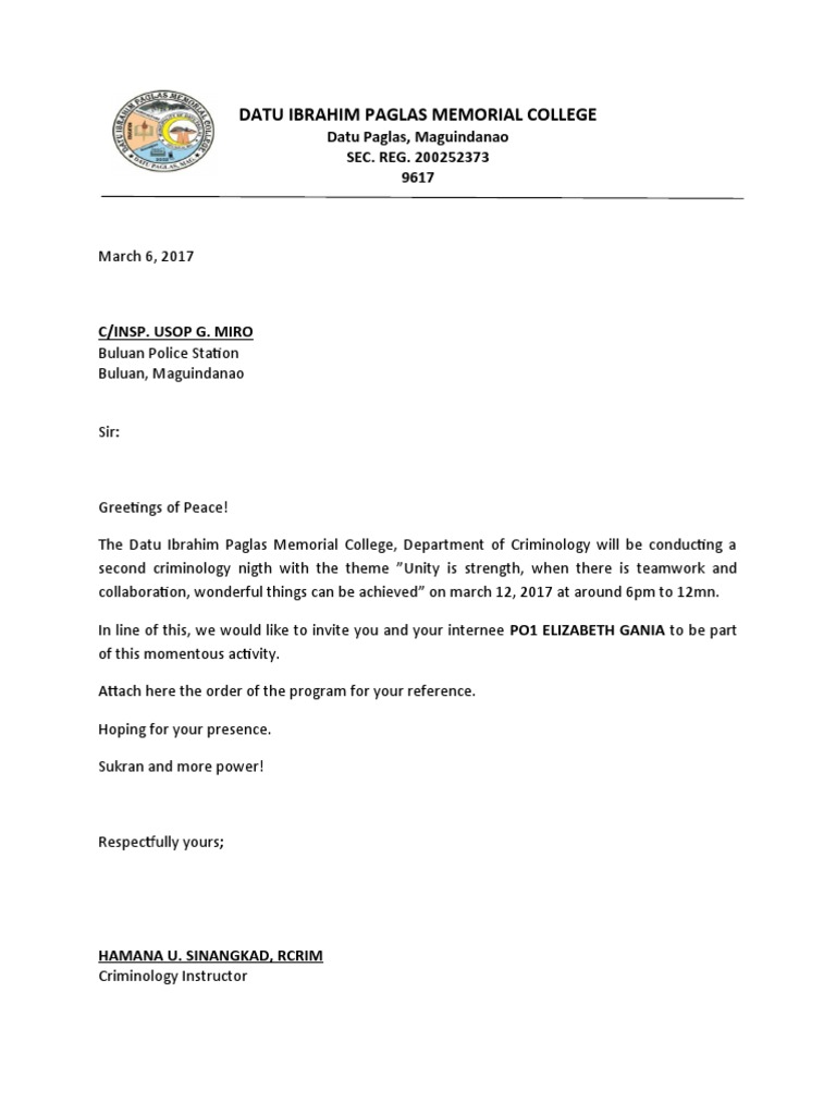 Datu Ibrahim Paglas Memorial College | PDF