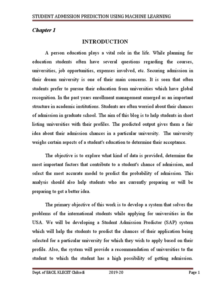 Dept. of E&CE, KLECET Chikodi 2019-20 | PDF | Logistic Regression ...