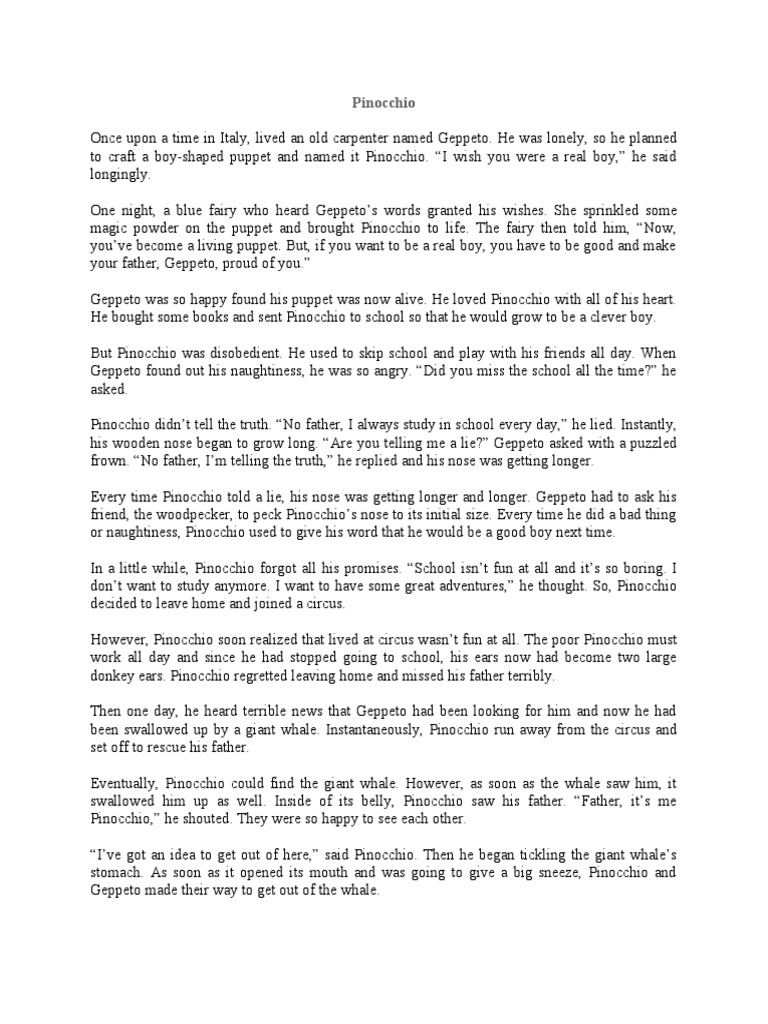 Pinocchio New Pdf