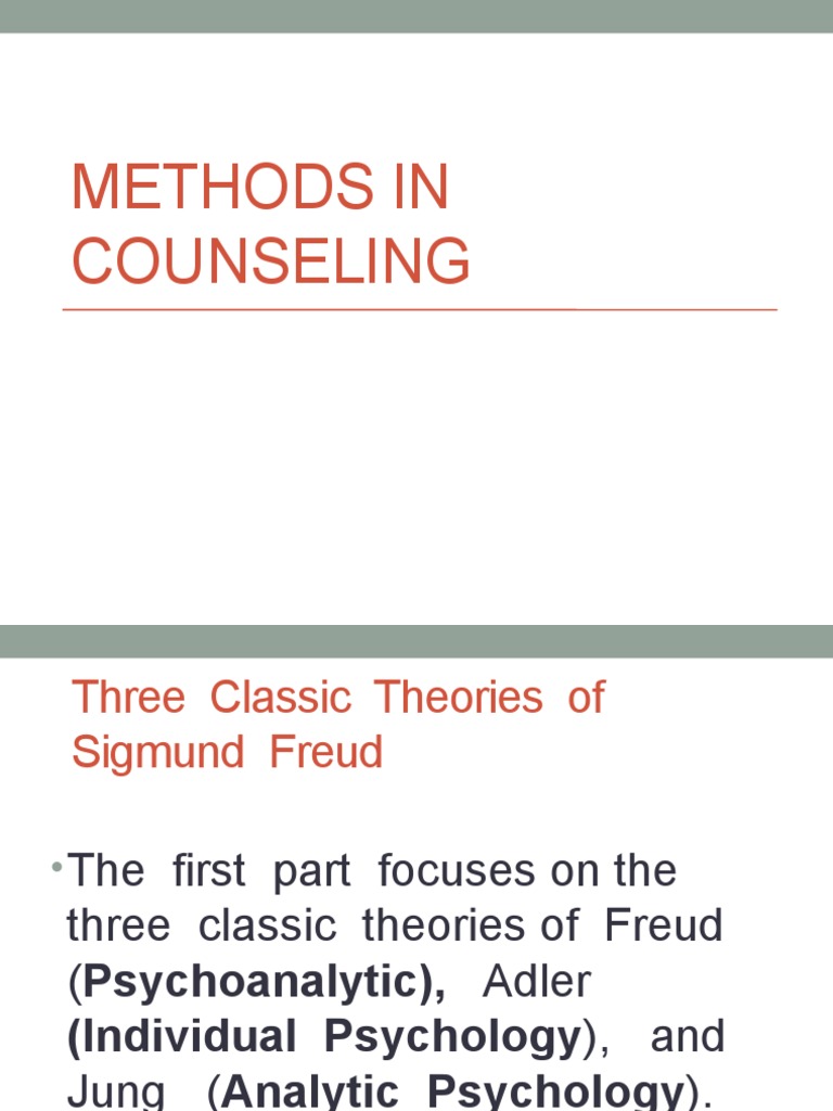 Freud's Classic Counseling Theories | PDF | Rational Emotive Behavior ...