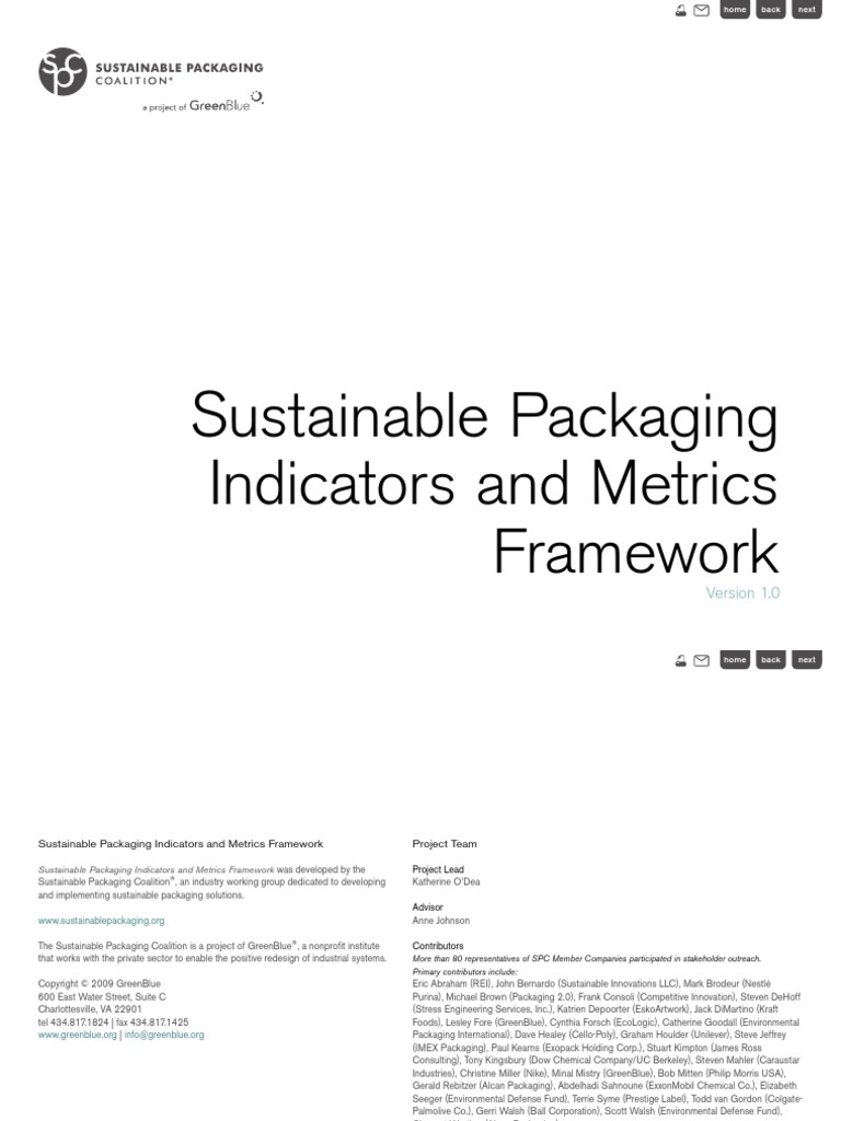 SPC Indicator Metrics Framework | PDF | Life Cycle Assessment ...