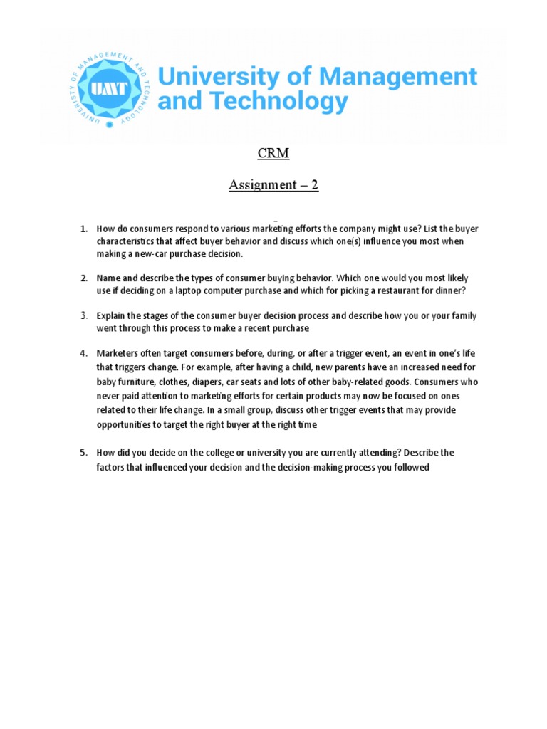 CRM Assignment 21final | PDF
