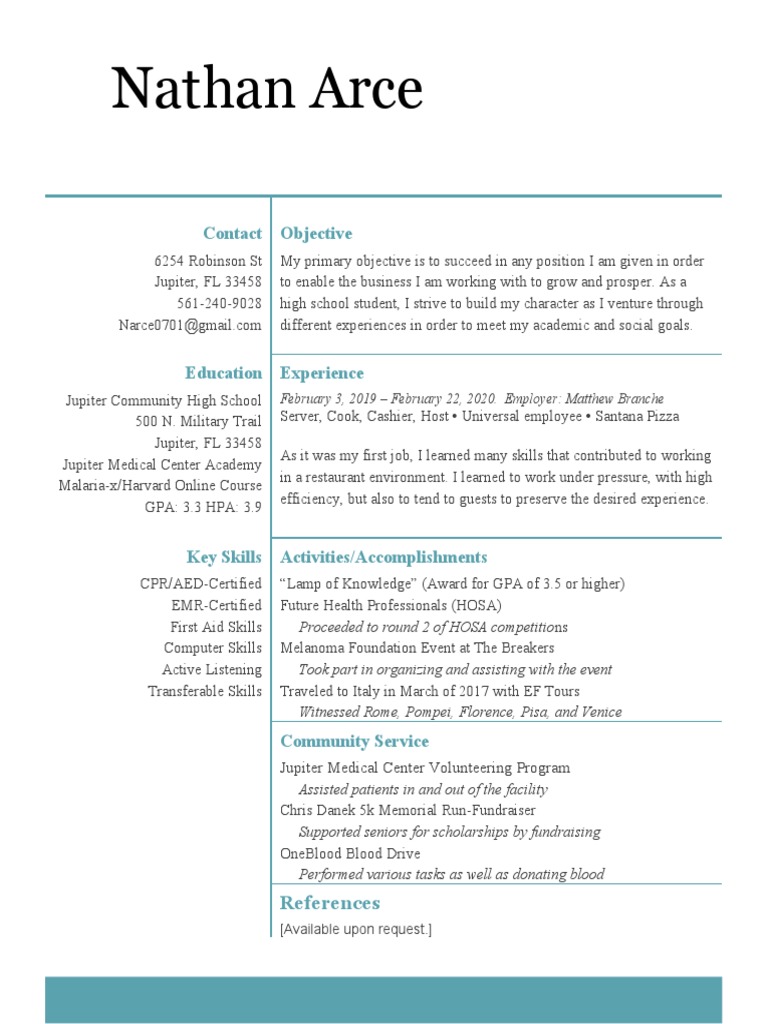 Nathan Arce: Contact Objective | PDF | Behavior Modification | Learning