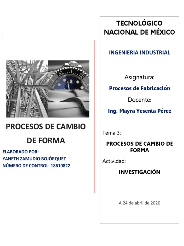 Procesos de Cambio de Forma en Metalurgia | PDF | Extrusión | Procesos ...