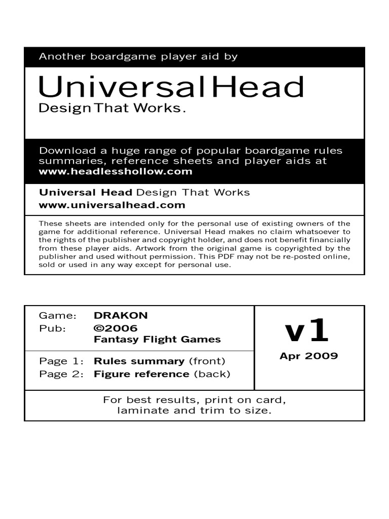 Drakon v1 PDF | PDF | Tabletop Games | Gaming