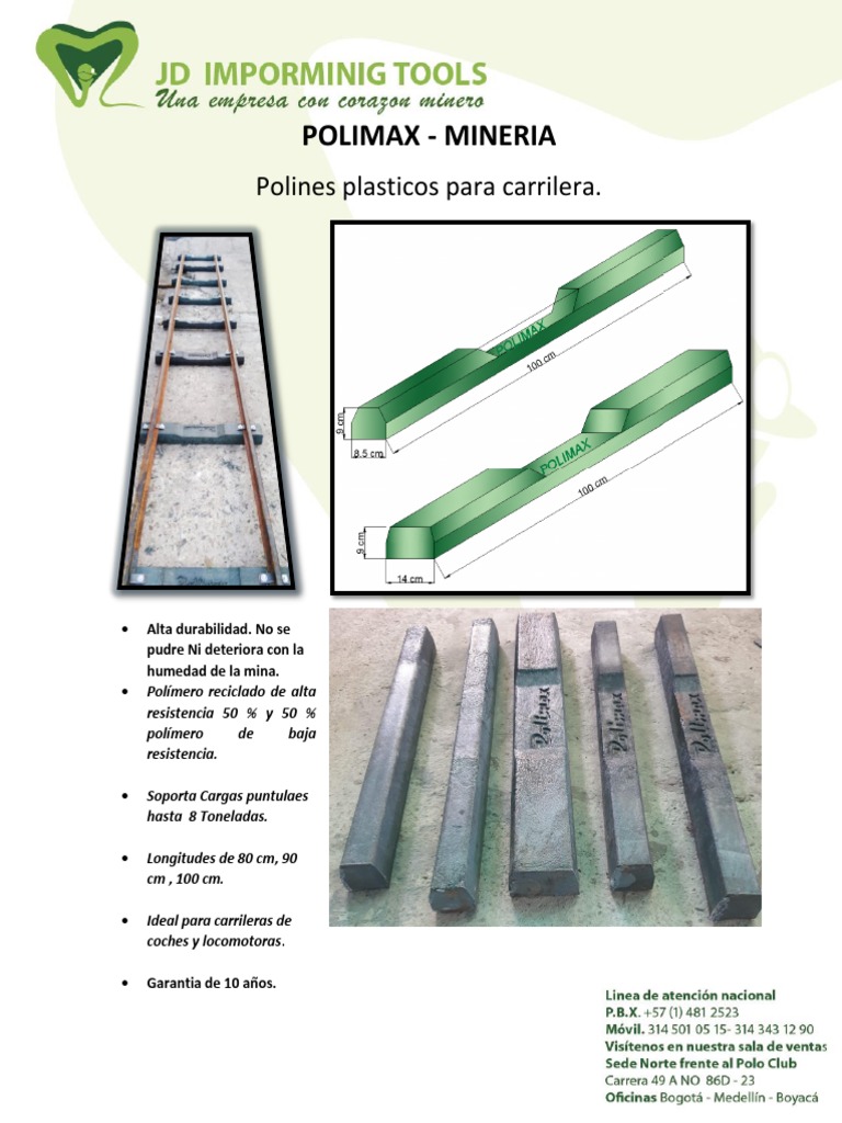Polines Plásticos para Minería Polimax | PDF | Tornillo | Minería