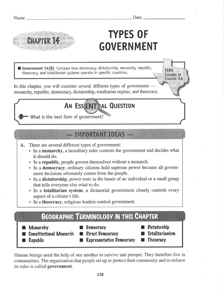 Types of Governments | PDF