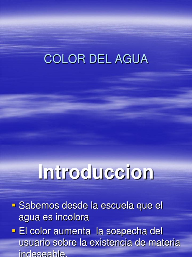 Color y calidad del agua | PDF | Fitoplancton | Color