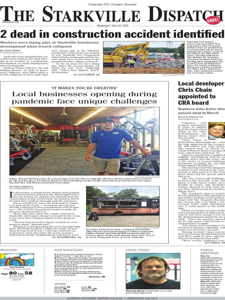 Starkville Dispatch Eedition 5-20-20 CORR | PDF | Crime & Violence ...